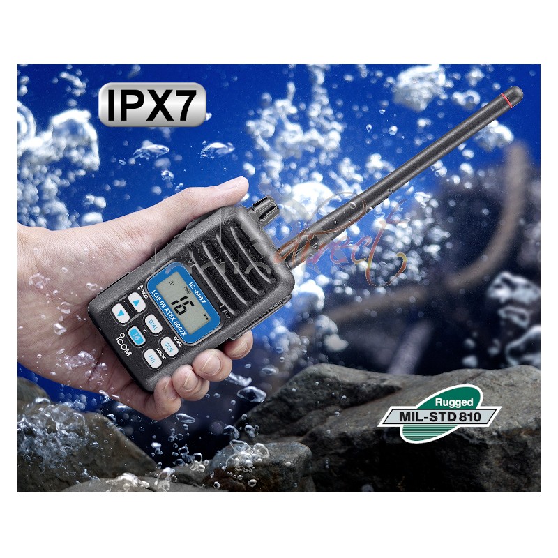 Walkie Icom de banda marina y ATEX IC-M87