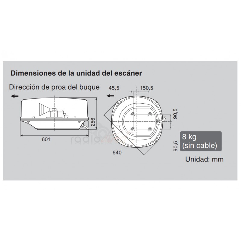 Radar Marino Icom MR-1010RII para embarcaciones de recreo y pesca
