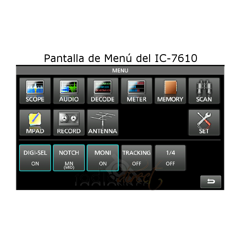 Emisora Icom IC-7610 HF/50 Mhz para radioaficonados